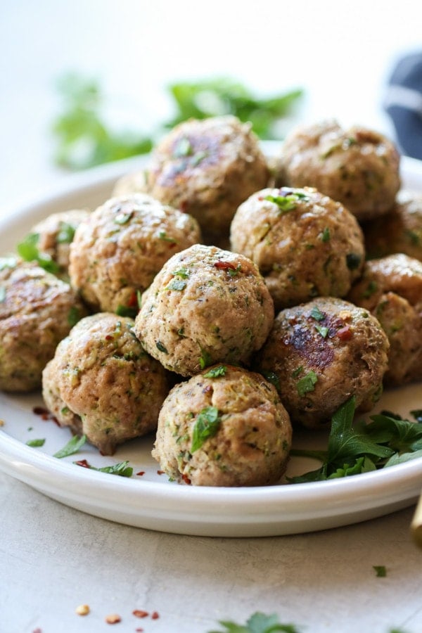 Italian Turkey Zucchini Meatballs (Oven-Baked) - The Real Food Dietitians