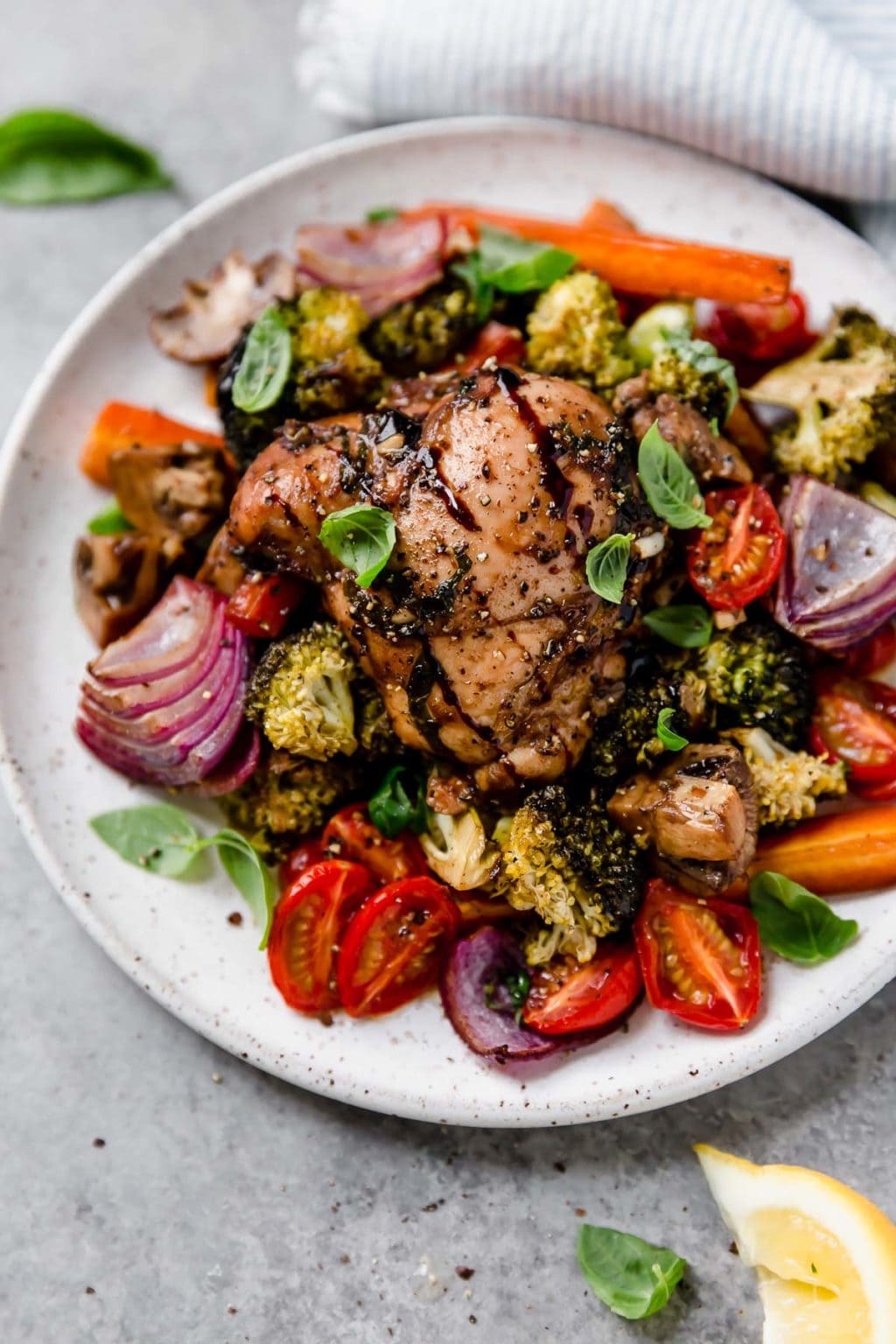 Sheet Pan Balsamic Chicken Veggie Bake - The Real Food Dietitians