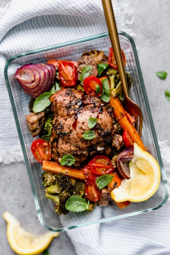 Sheet Pan Balsamic Chicken Veggie Bake - The Real Food Dietitians