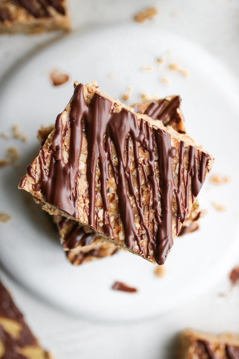 No-Bake Peanut Butter Crunch Bars - The Real Food Dietitians