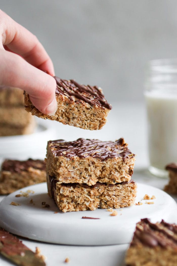 No-Bake Peanut Butter Crunch Bars - The Real Food Dietitians