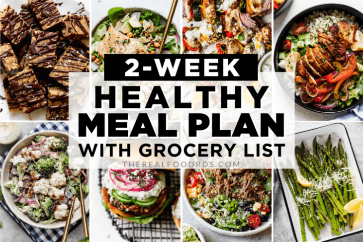 2-Week Healthy Meal Plan with Grocery List - The Real Food Dietitians