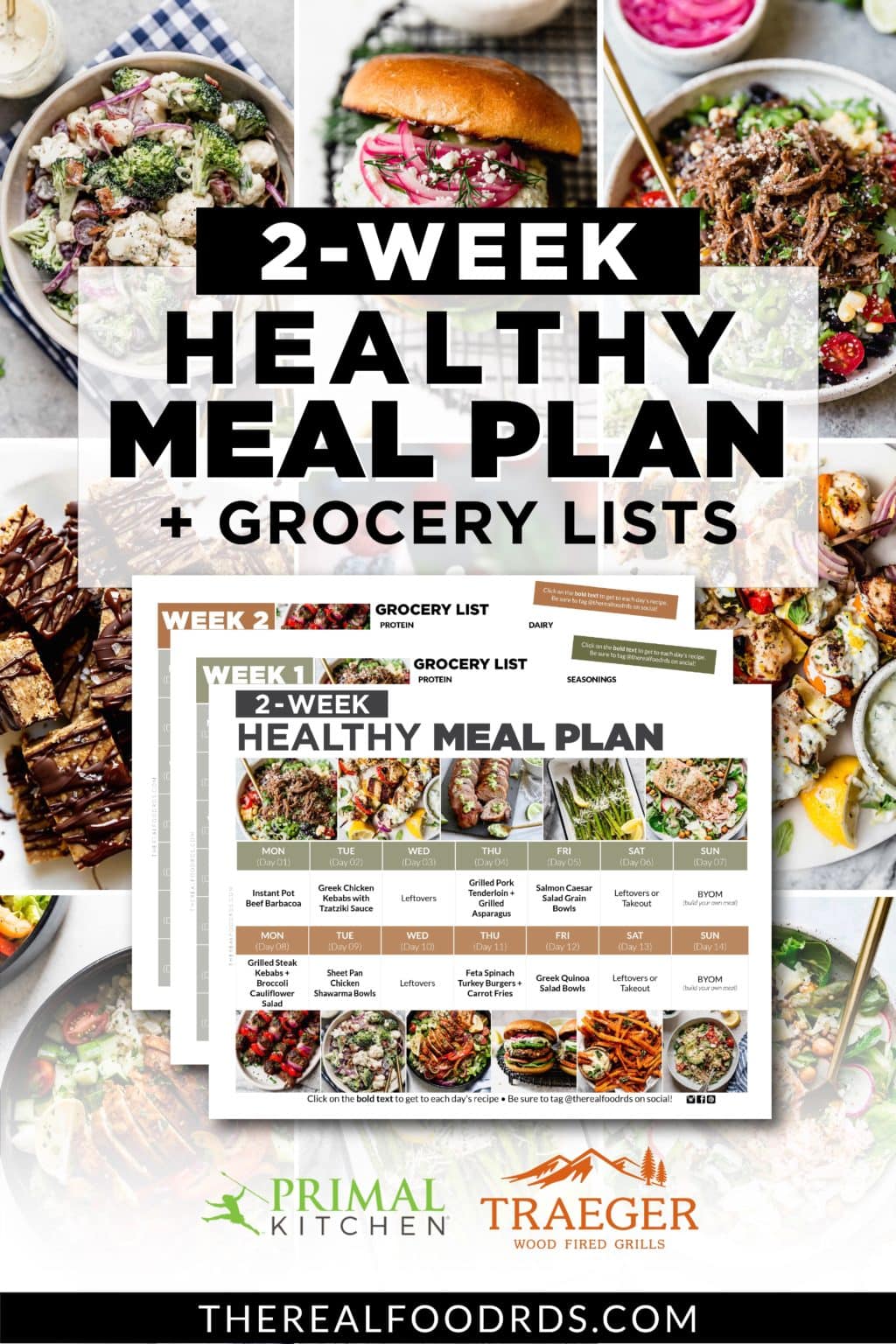 2-Week Healthy Meal Plan with Grocery List - The Real Food Dietitians
