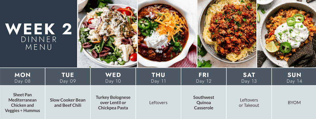 2-Week Healthy Meal Plan #6 (Fall Meal Plan) - The Real Food Dietitians