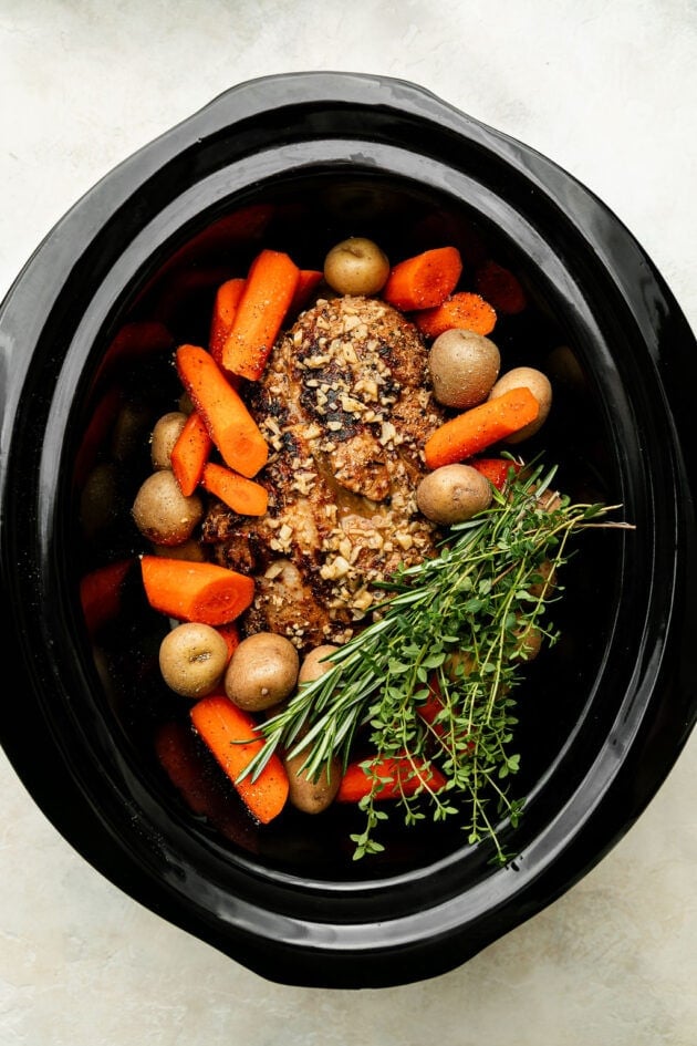 Easy Crock Pot Pork Roast With Potatoes and Carrots