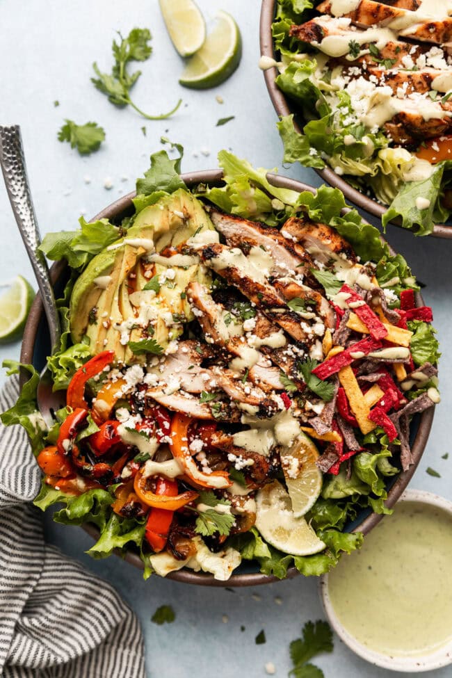 The Best Chicken Fajita Salad Recipe