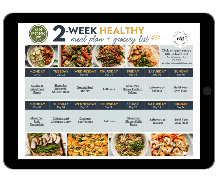 2 Week Healthy Meal Plan #11 With Grocery List - The Real Food Dietitians