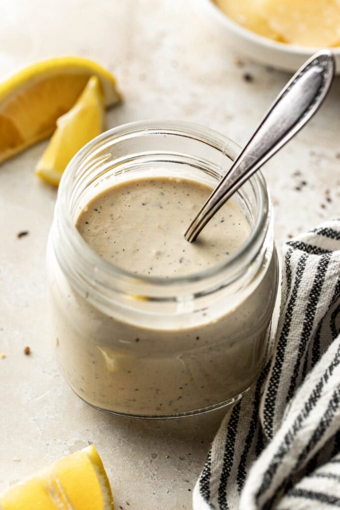 Easy Caesar Dressing Recipe (Just 6 Ingredients, No Anchovies)