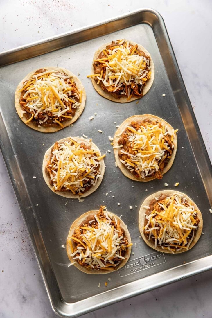 Sheet Pan Chicken Tostadas Recipe