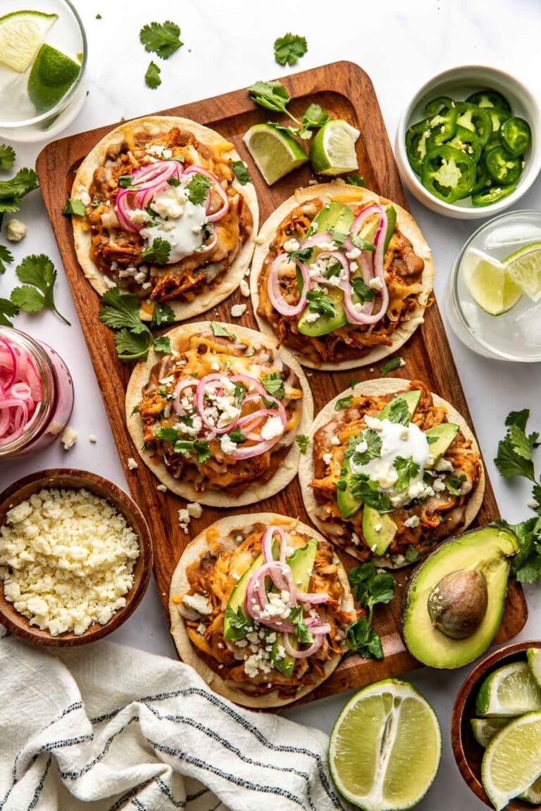 Sheet Pan Chicken Tostadas Recipe