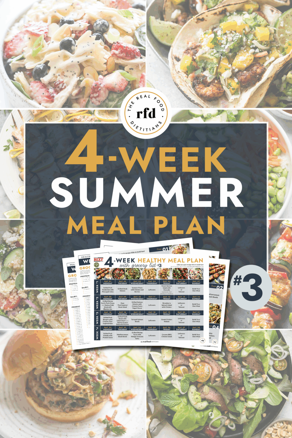 4-Week Healthy Summer Meal Plan With Grocery List - The Real Food ...