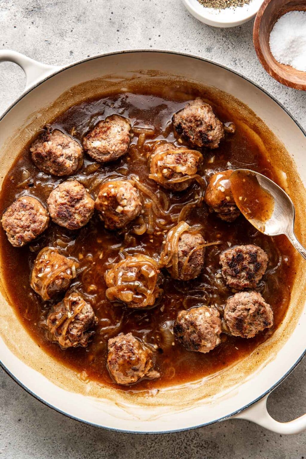 French Onion Meatballs