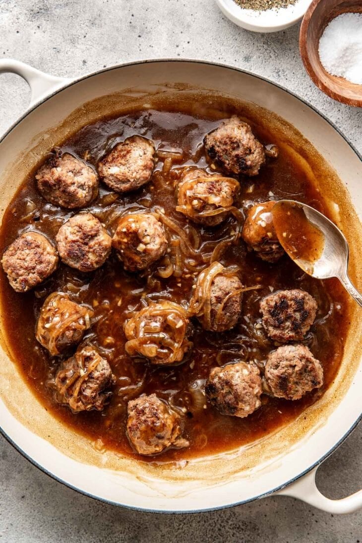 French Onion Meatballs