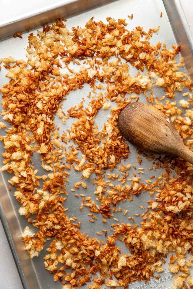 Sheet Pan Crispy Rice